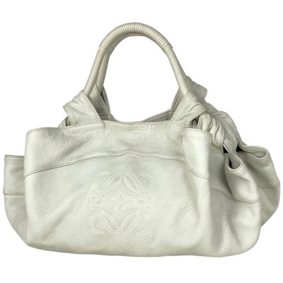 Loewe | Bags | Loewe Cream Leather Shoulder Bag | Poshmark